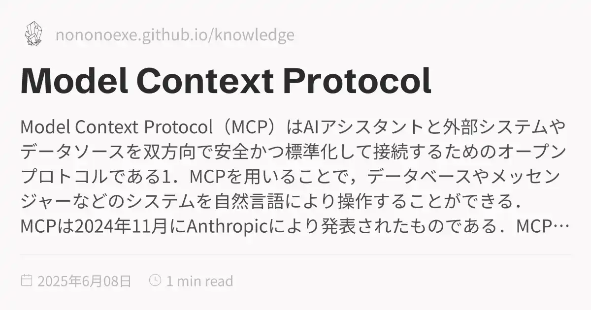 Model Context Protocol